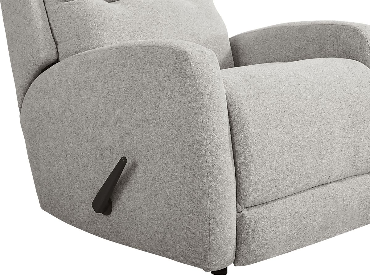 Cason Lane Light Gray Chenille Fabric Rocker Recliner | Rooms to Go