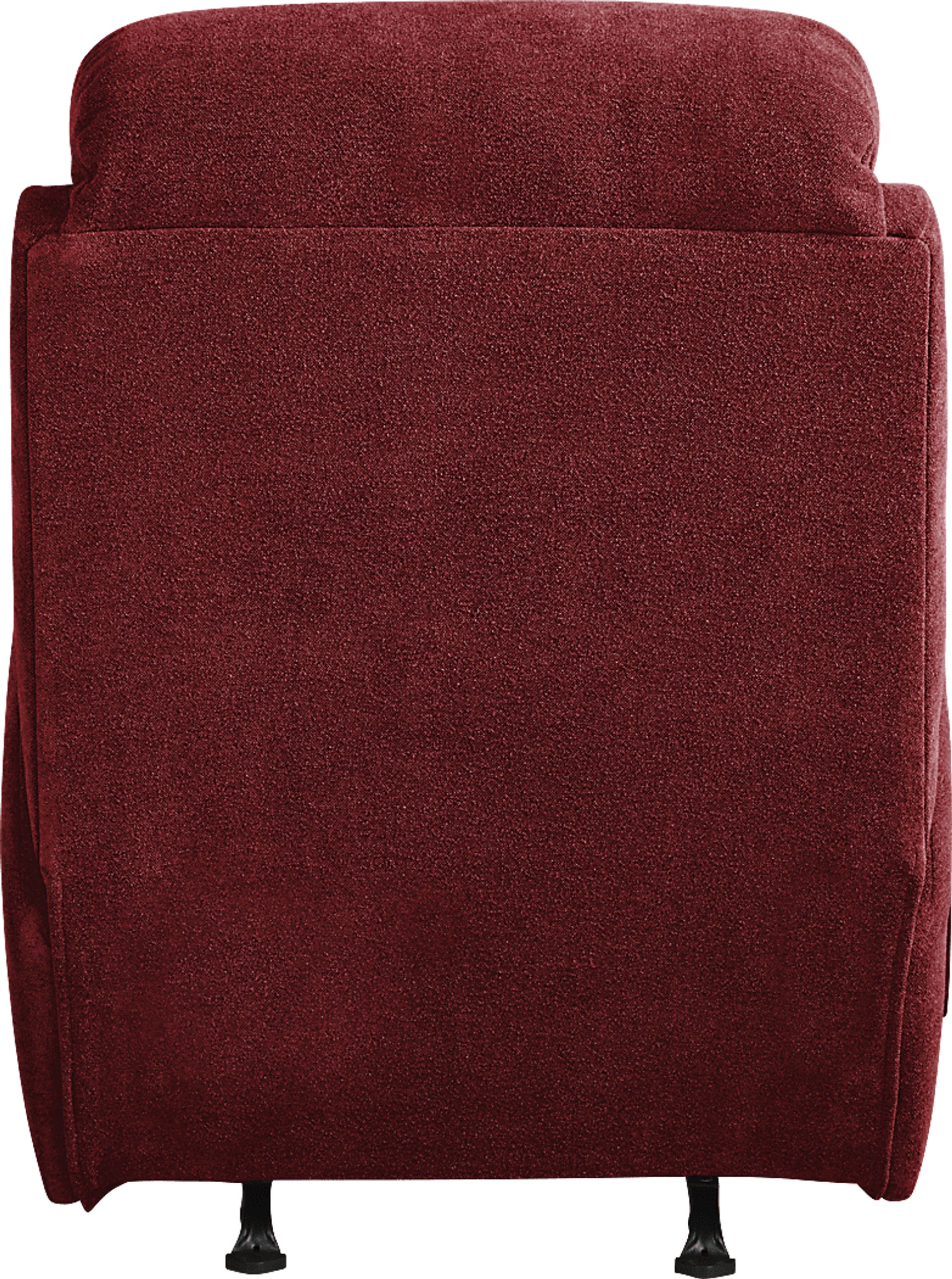 Cason Lane Red Chenille Fabric Rocker Recliner | Rooms to Go