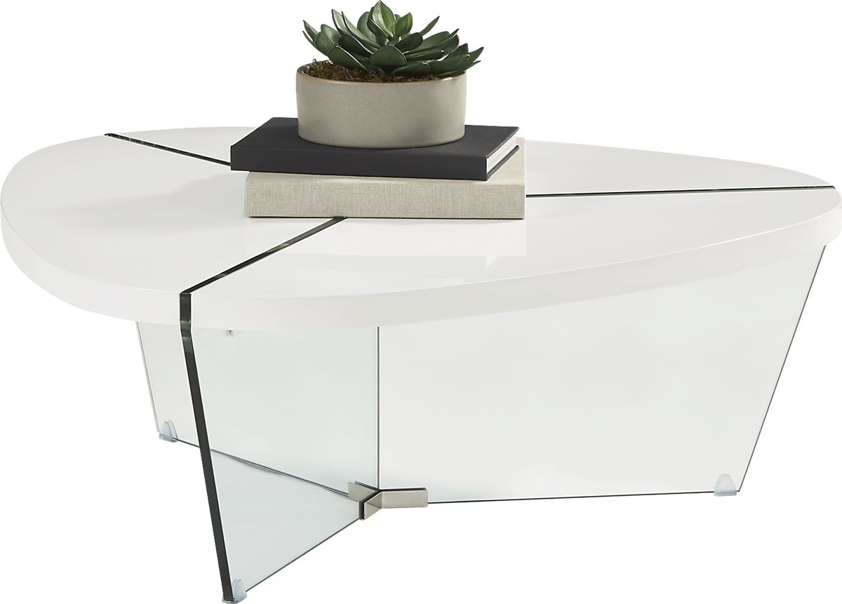 Caspian White Cocktail Table | Rooms to Go