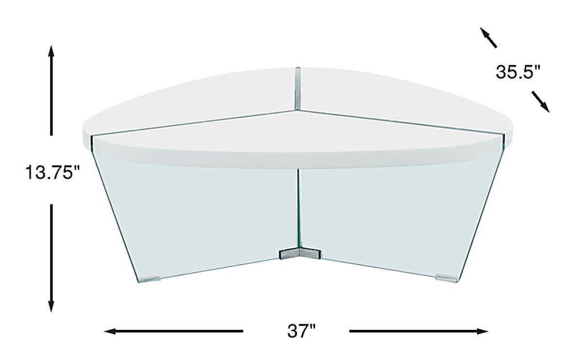 Caspian White Cocktail Table | Rooms to Go