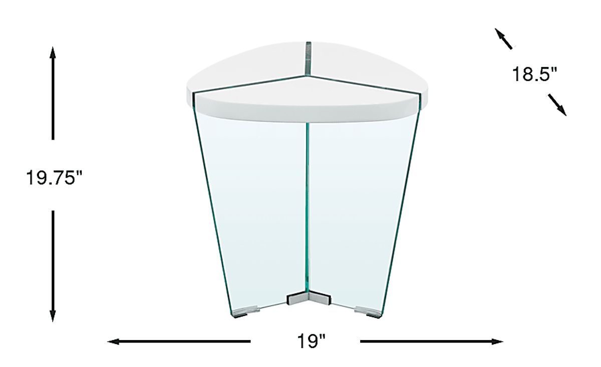 Caspian White End Table | Rooms to Go