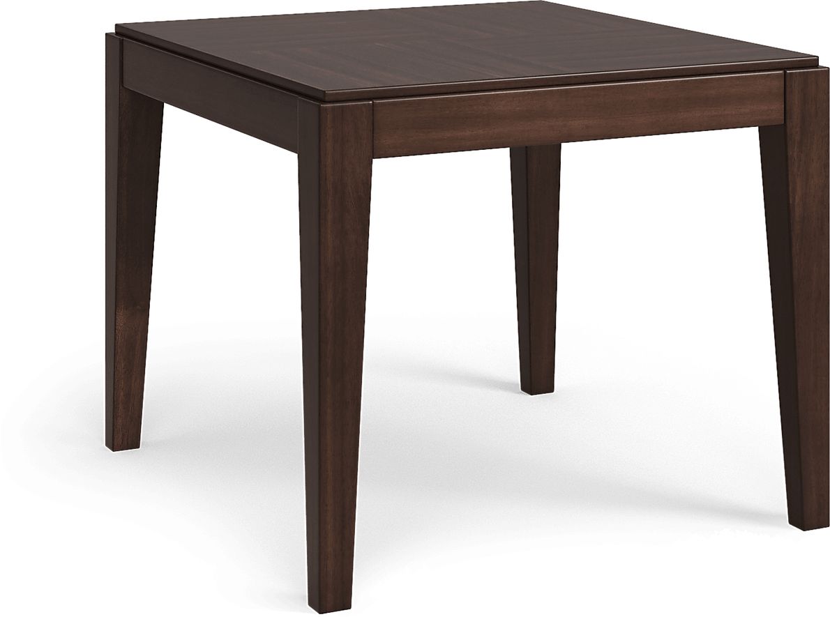 Cassara Dark Cherry Wood End Table - Rooms To Go