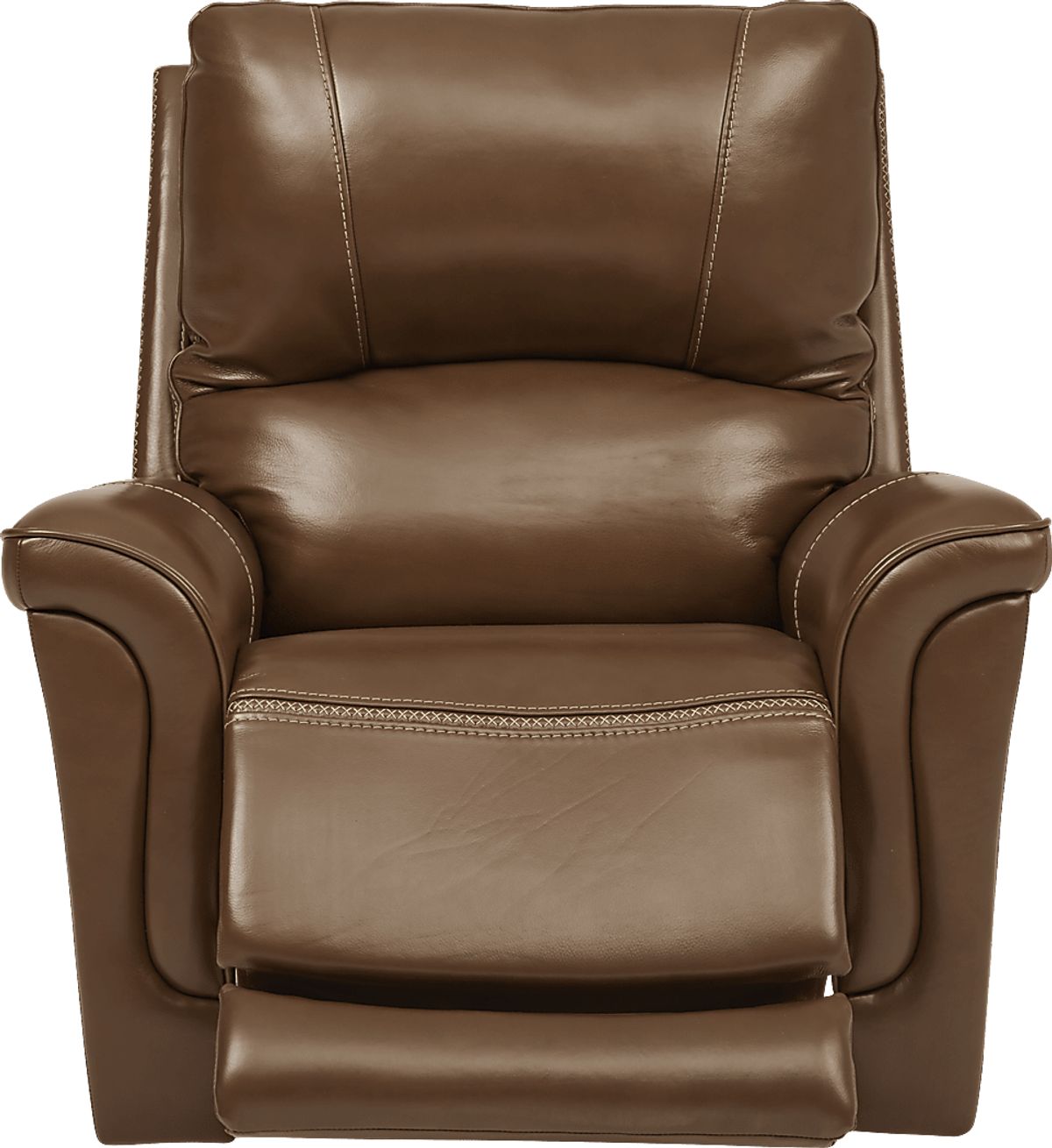 Castmore Brown Leather Triple Power Recliner | Rooms to Go