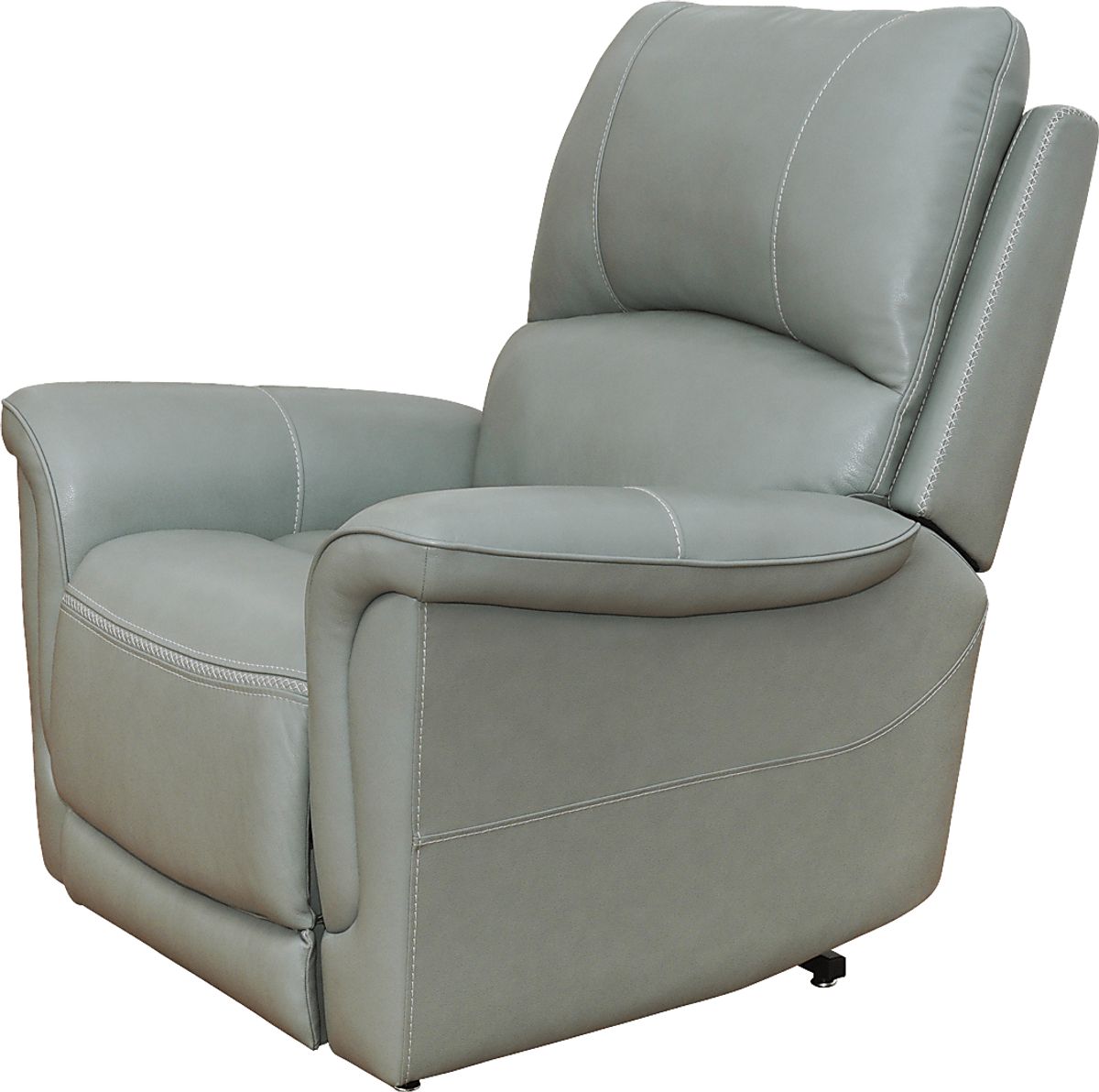 Castmore II Green Leather Triple Power Lift Recliner | Rooms to Go