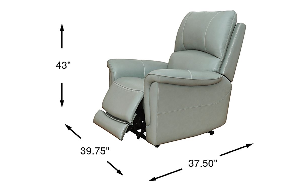 Castmore II Green Leather Triple Power Lift Recliner | Rooms to Go