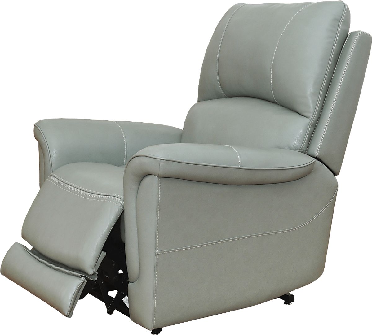 Castmore II Green Leather Triple Power Lift Recliner | Rooms to Go