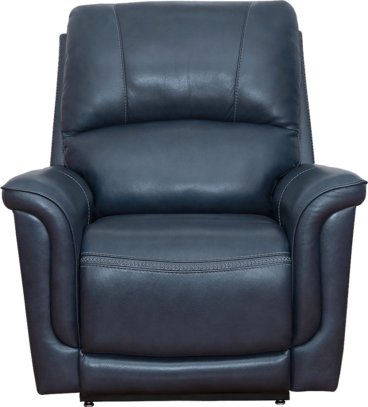 Castmore II Navy Blue Leather Triple Power Lift Recliner | Rooms to Go