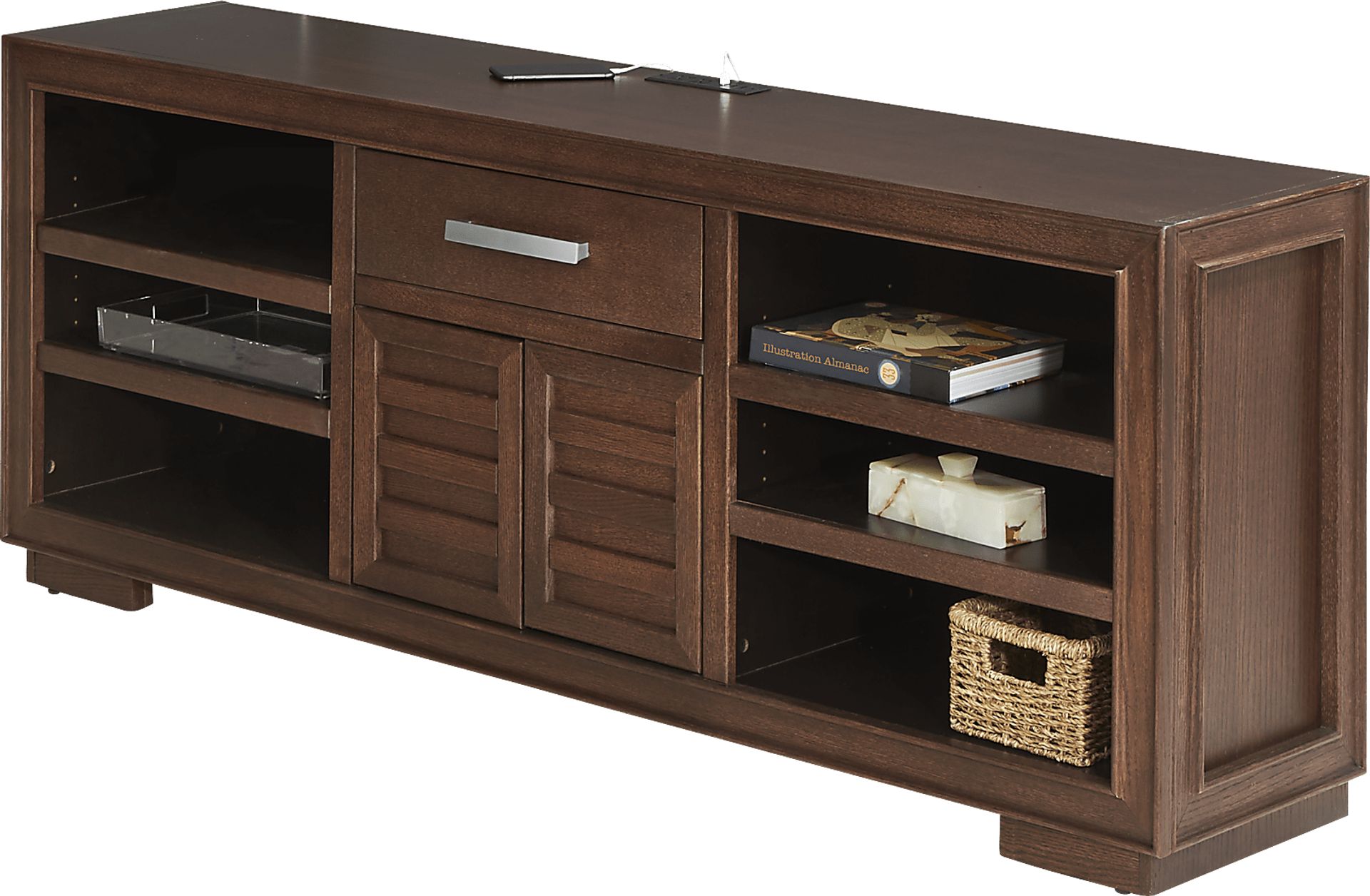 Cates Ridge Tobacco Dark Wood Desk Work Station | Rooms to Go