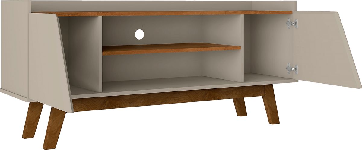 Caughey I Off-White Beige,White 53.5" Console | Rooms to Go