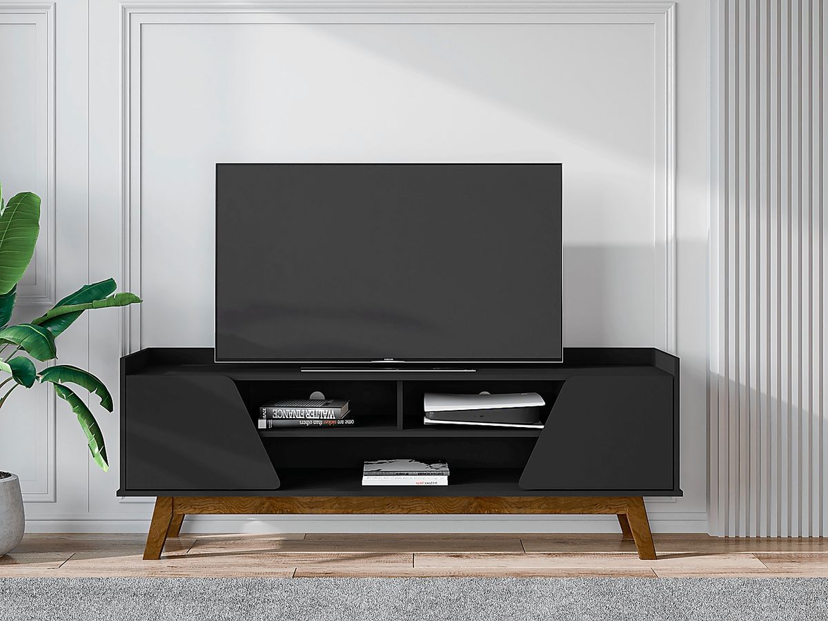 Caughey II Black 63" Console | Rooms to Go