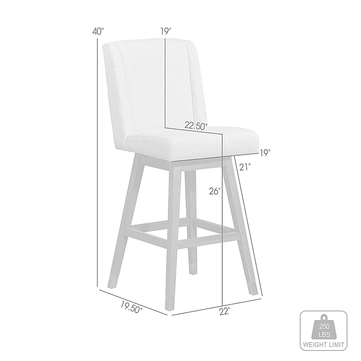 Cauthorn Brown Dark Wood Beige Polyester Fabric Swivel Barstool | Rooms ...