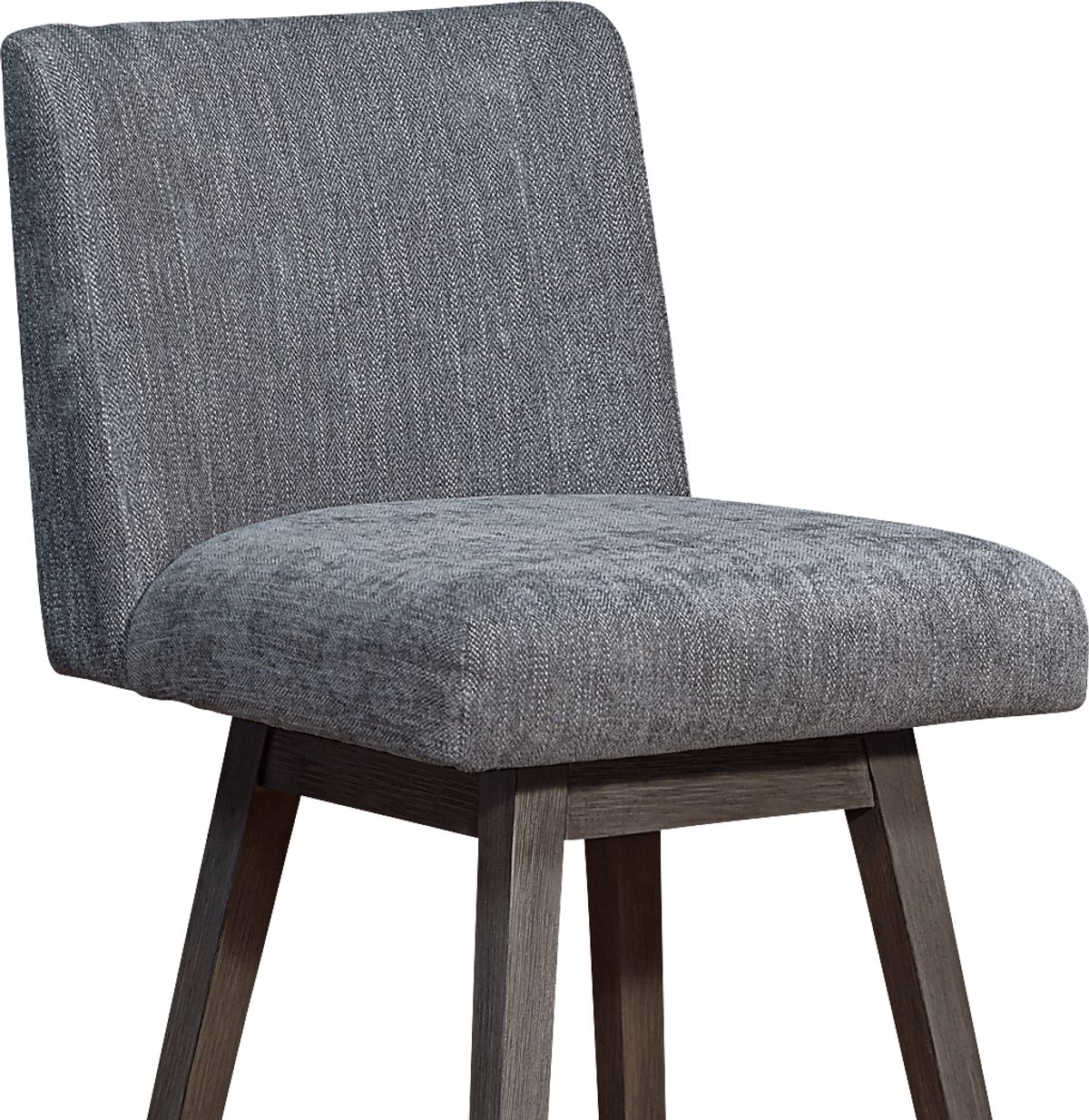 Cauthorn Brown Dark Wood Gray Polyester Fabric Swivel Barstool | Rooms ...