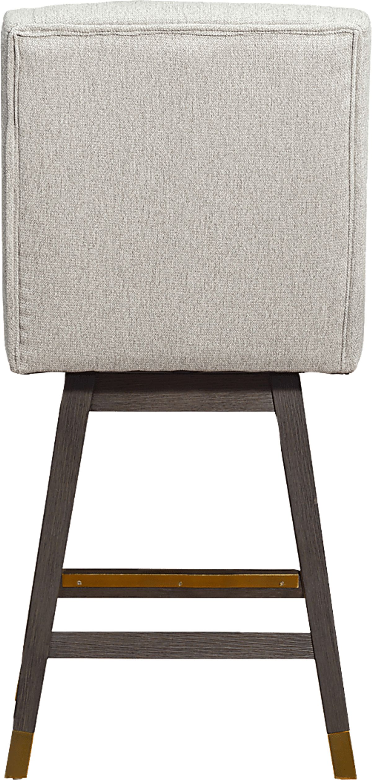 Cauthorn Brown Dark Wood Beige Polyester Fabric Swivel Barstool | Rooms ...