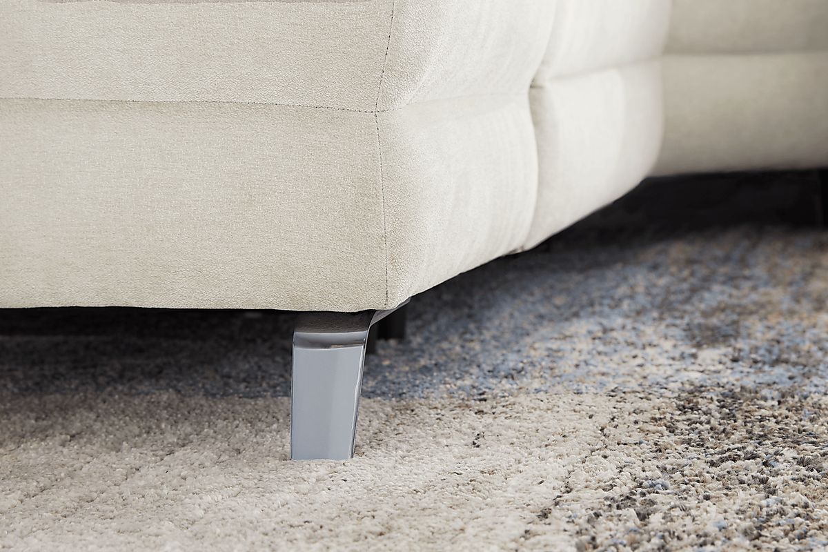 Cavani Gray Chenille Fabric 6pc Left With Bumper Ottoman 6 Pc Dual ...