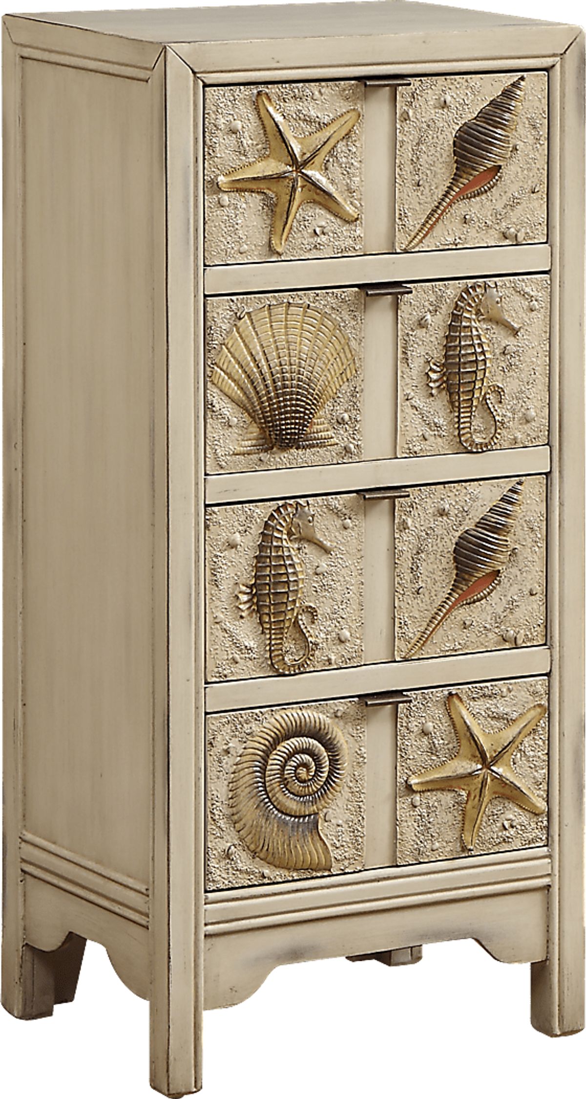 Caye Beach Oatmeal Colors,White Accent Cabinet | Rooms to Go