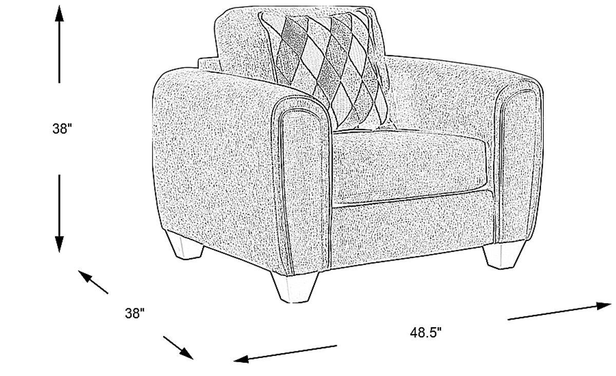 Caylor Falls Dove Gray Polyester Fabric Chair | Rooms to Go