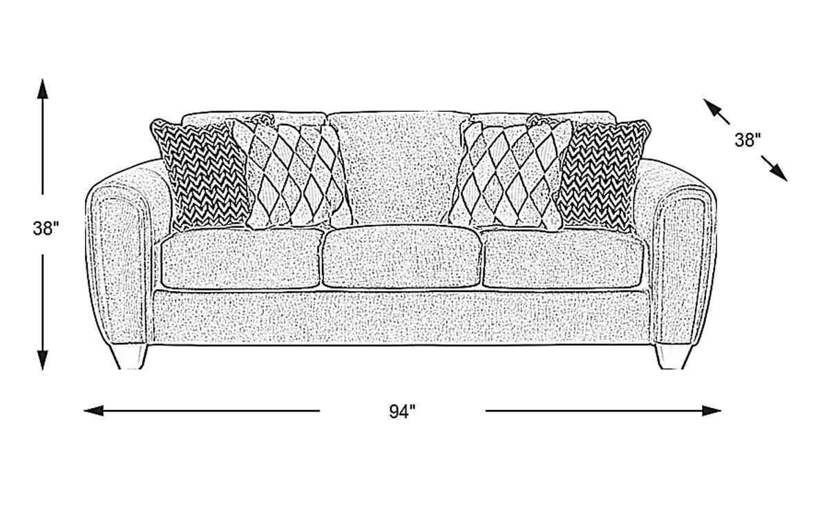 Caylor Falls Dove Gray Polyester Fabric Sofa | Rooms to Go