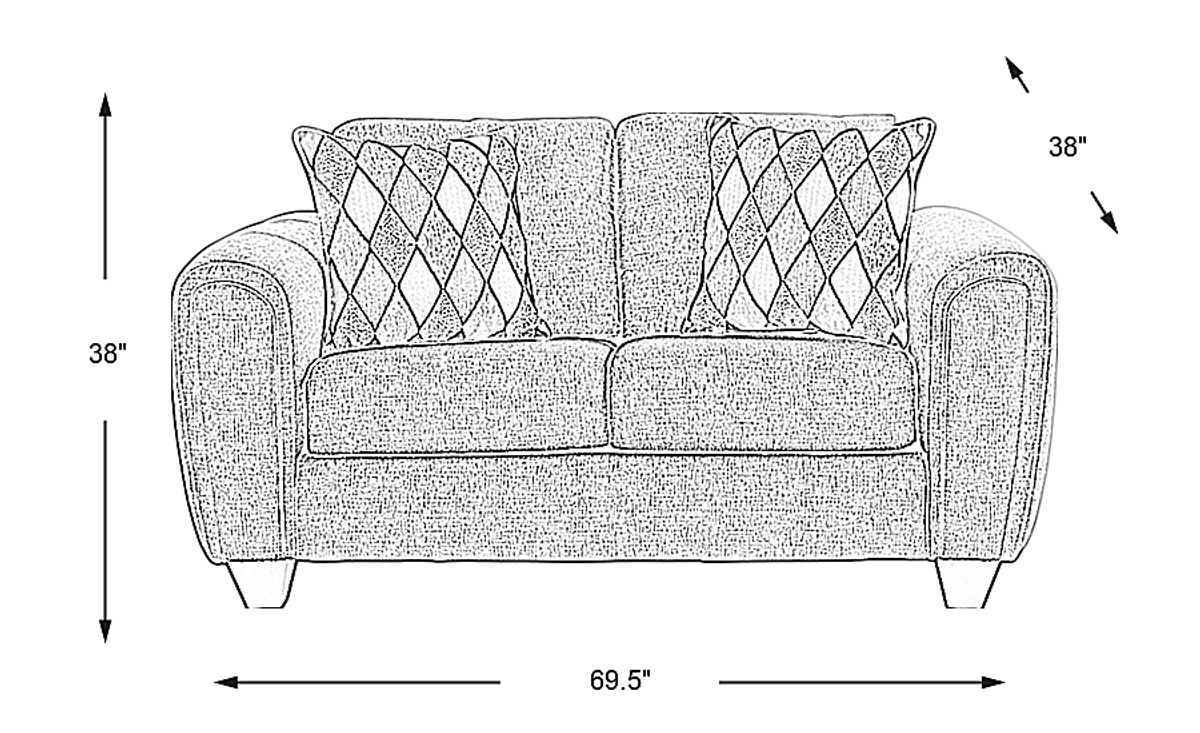 Caylor Falls Ash Beige,Gray Polyester Fabric Loveseat | Rooms to Go