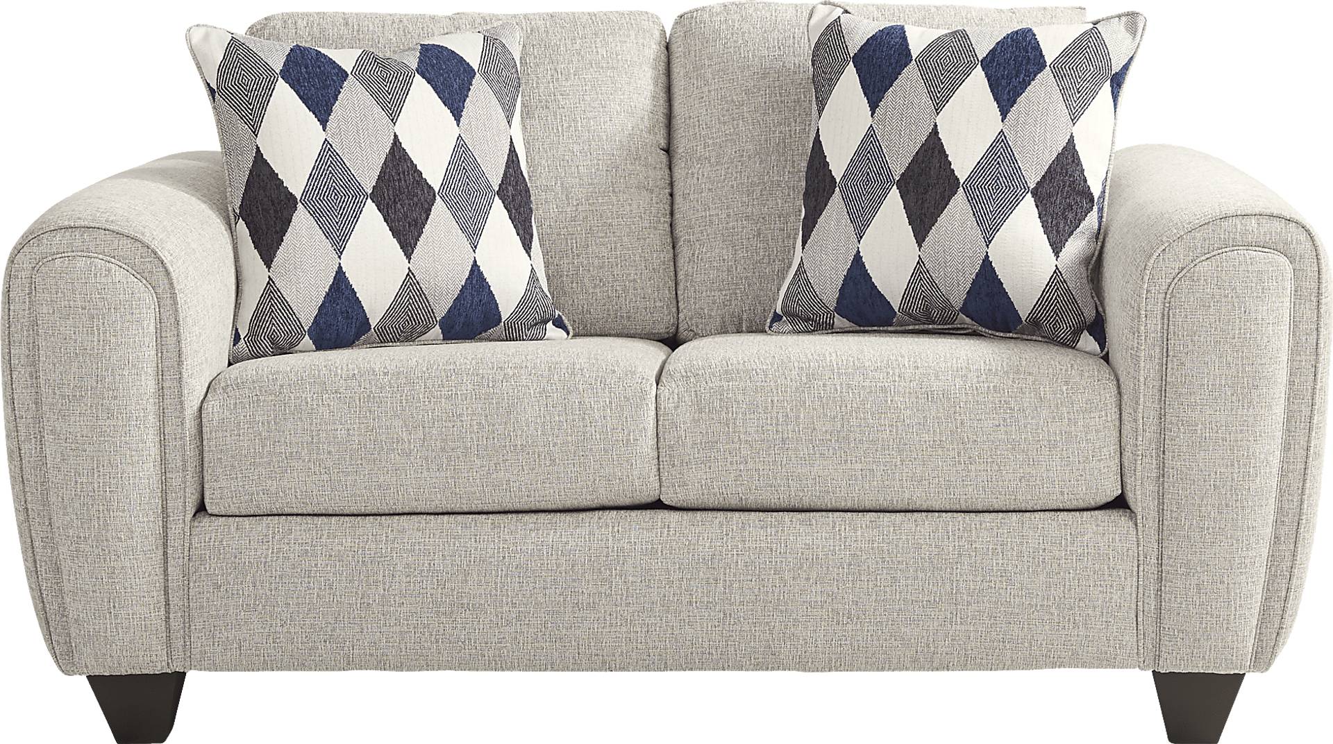 Caylor Falls 7 Pc Ash Beige,Gray Polyester Fabric Living Room Set With ...