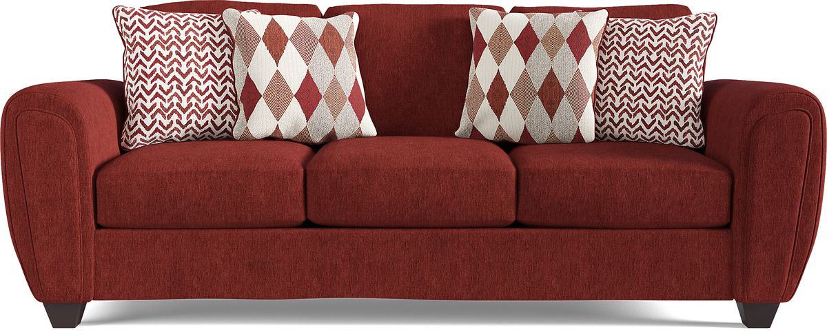 Caylor Falls Ruby Red Polyester Fabric Premium Sleeper Sofa | Rooms to Go