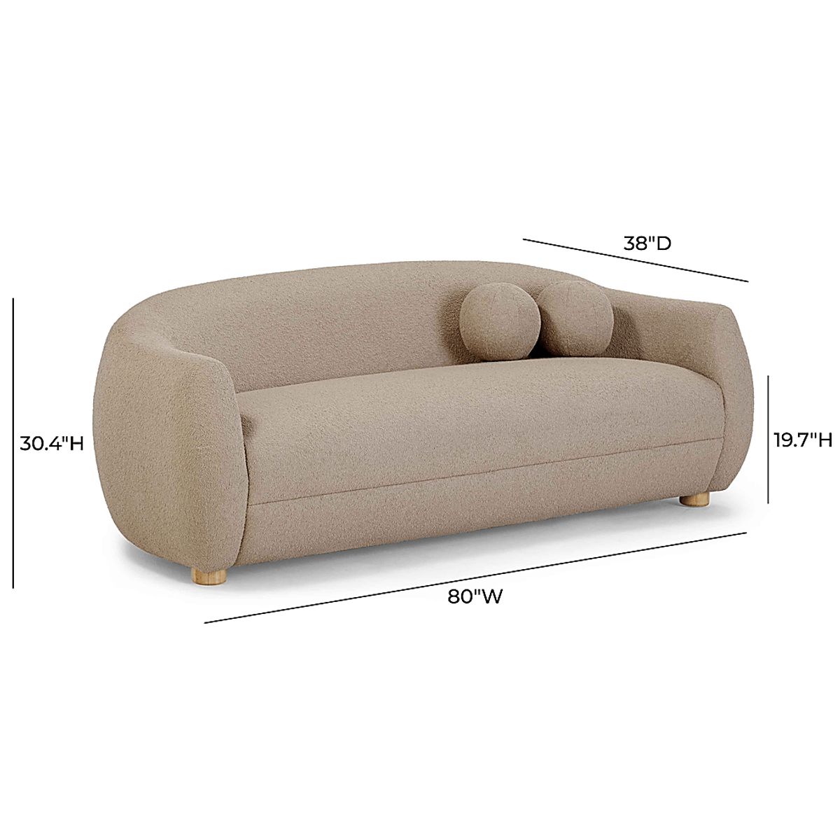 Cazneau Light Brown Polyester Fabric Sofa | Rooms to Go