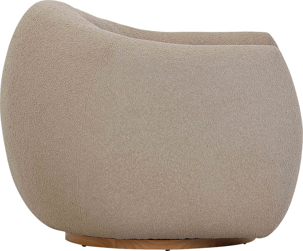 Cazneau Light Brown Polyester Fabric Swivel Upholstered | Rooms to Go