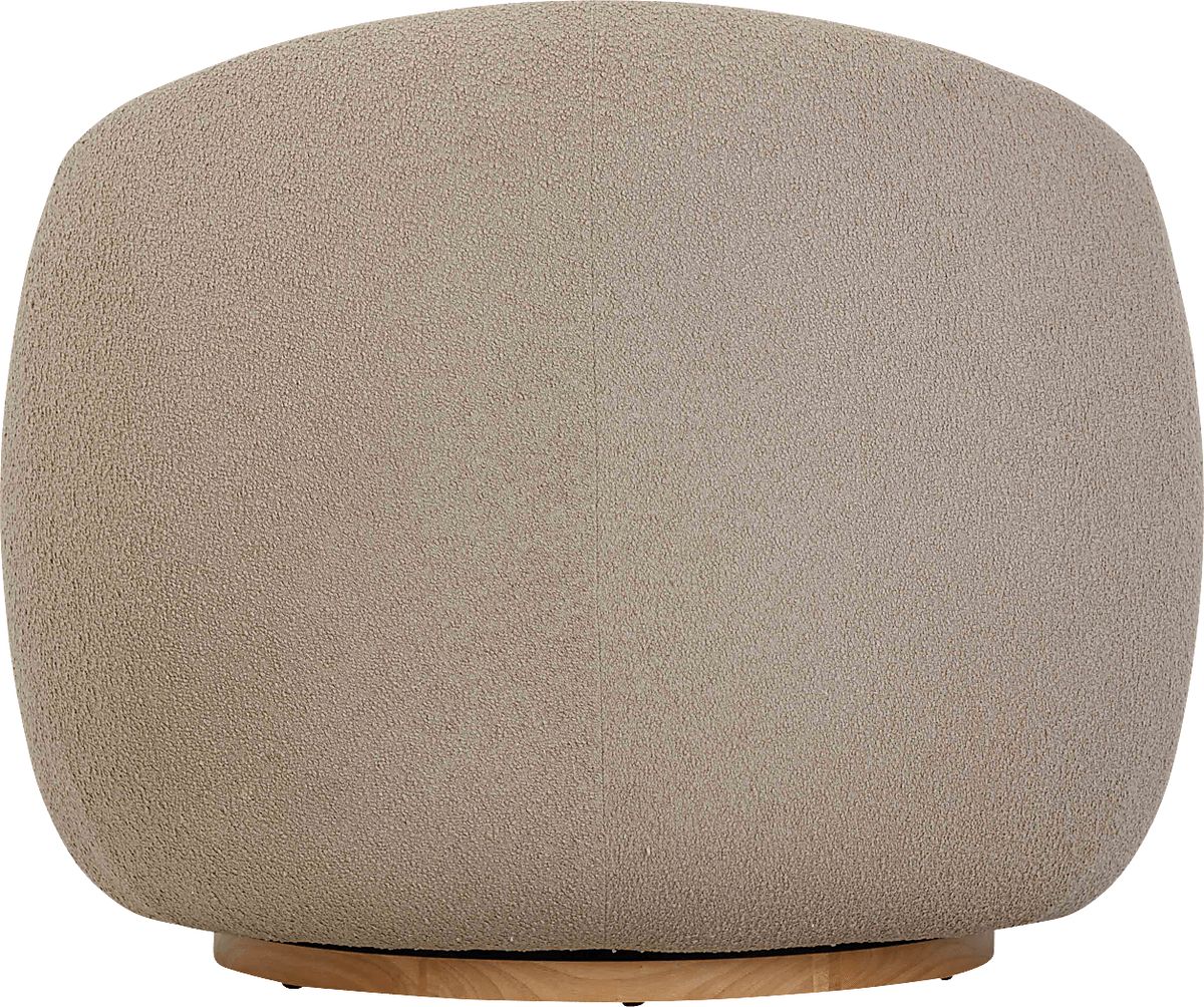 Cazneau Light Brown Polyester Fabric Swivel Upholstered | Rooms to Go