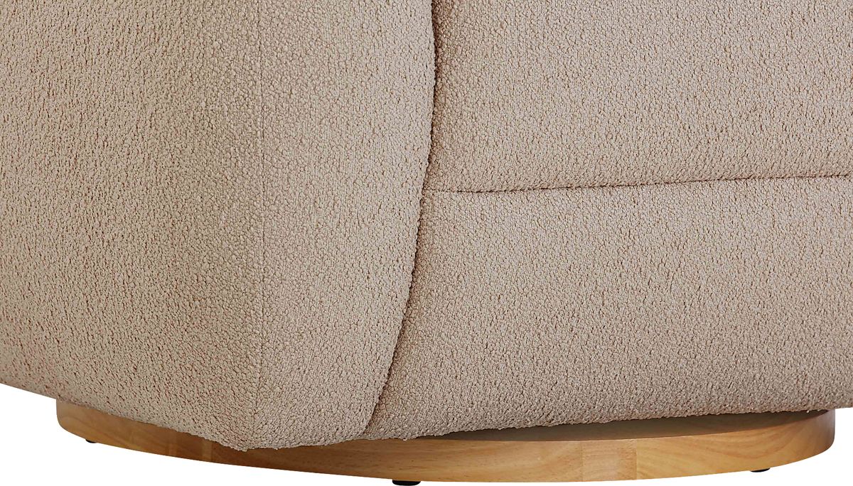 Cazneau Light Brown Polyester Fabric Swivel Upholstered | Rooms to Go