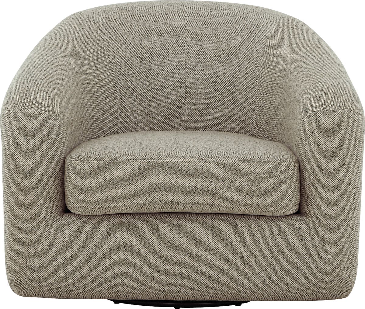 Cecilia Gray Woven Swivel Accent Chair | Rooms to Go
