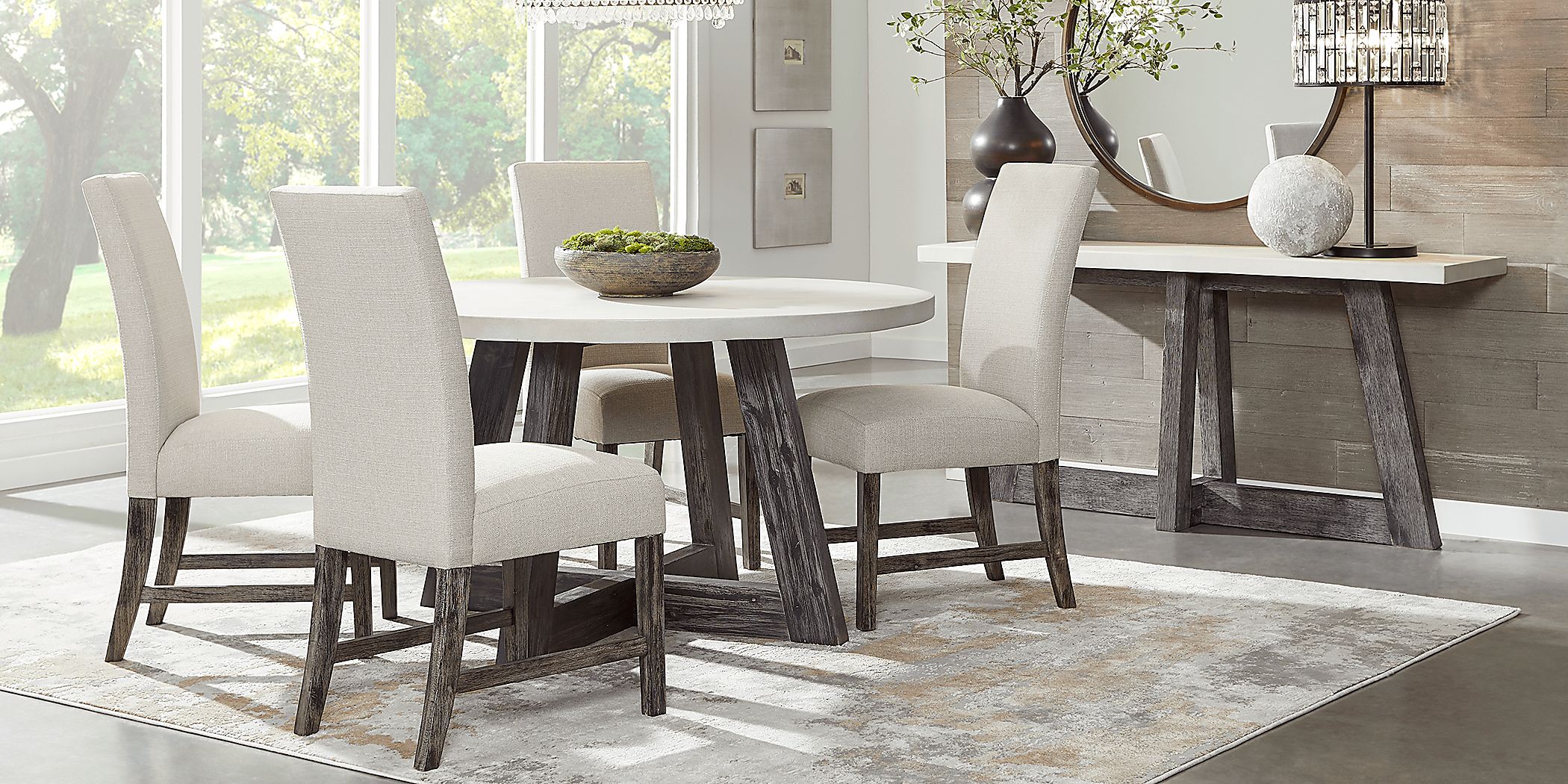 Centura View 5 Pc Gray Dining Room Set With Side Chair, Dining Table ...