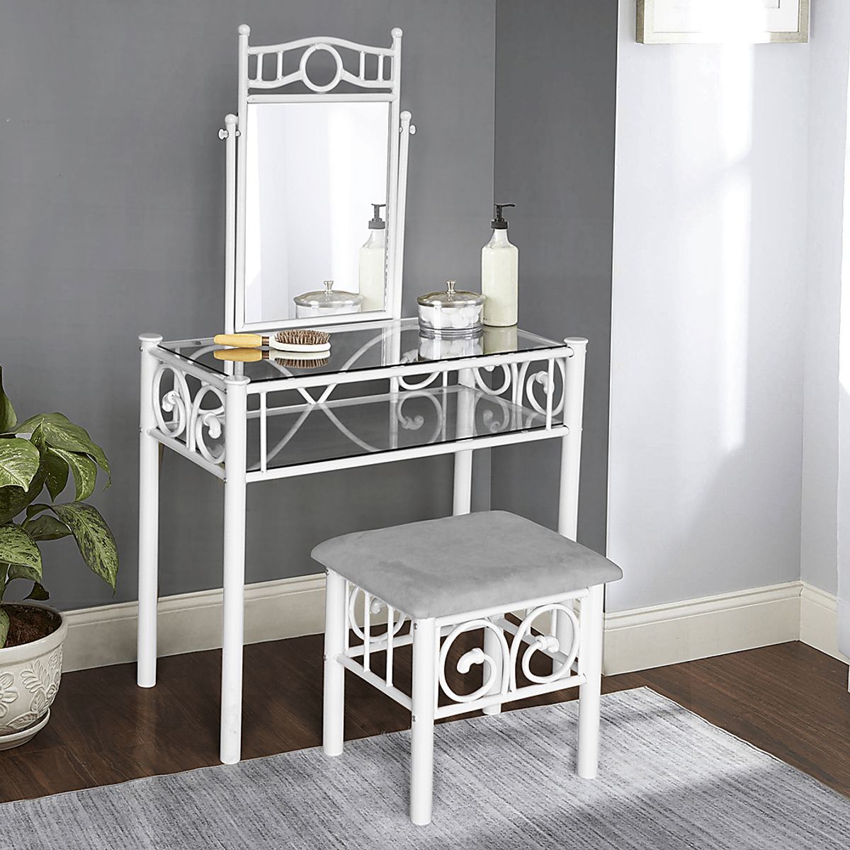 Cermak White Colors,White Vanity Set | Rooms to Go