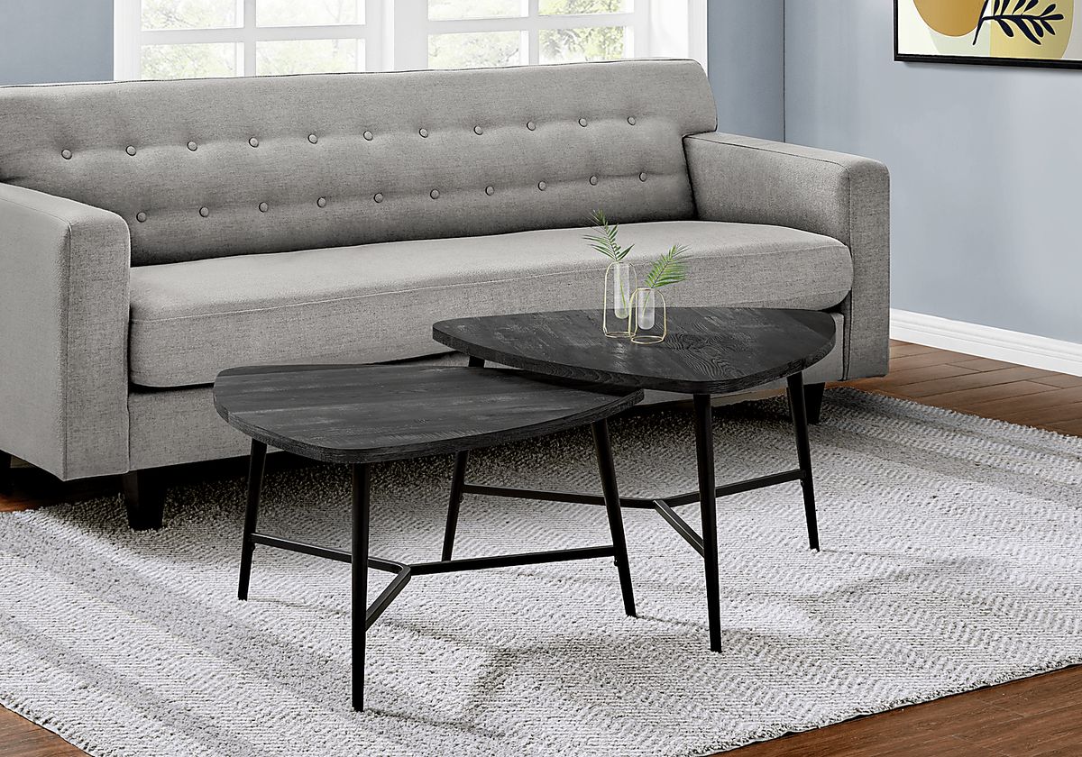 Cevallos Black Black,Colors Cocktail Table, Set Of 2 | Rooms to Go