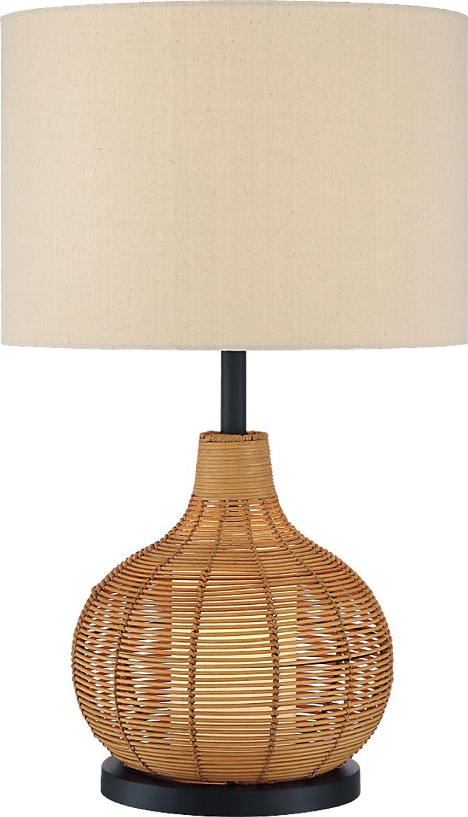 Chaboya Cove Natural Beige,White Table Lamp - Rooms To Go