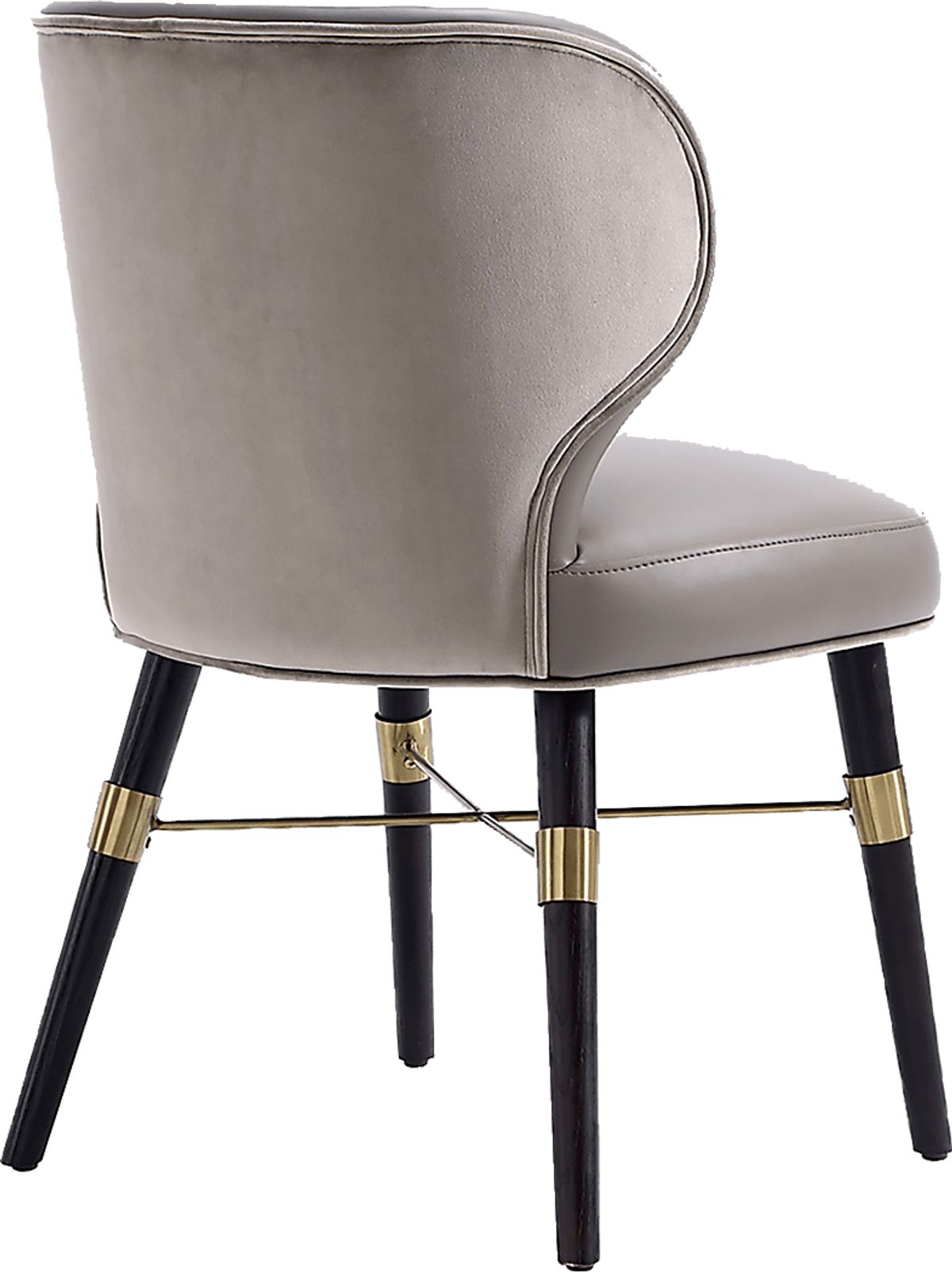 Chalcom Taupe Beige Leatherette,Velvet Plush Dining Chair | Rooms to Go