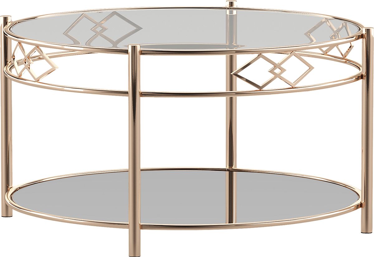 Chancery Rose Gold Cocktail Table | Rooms to Go