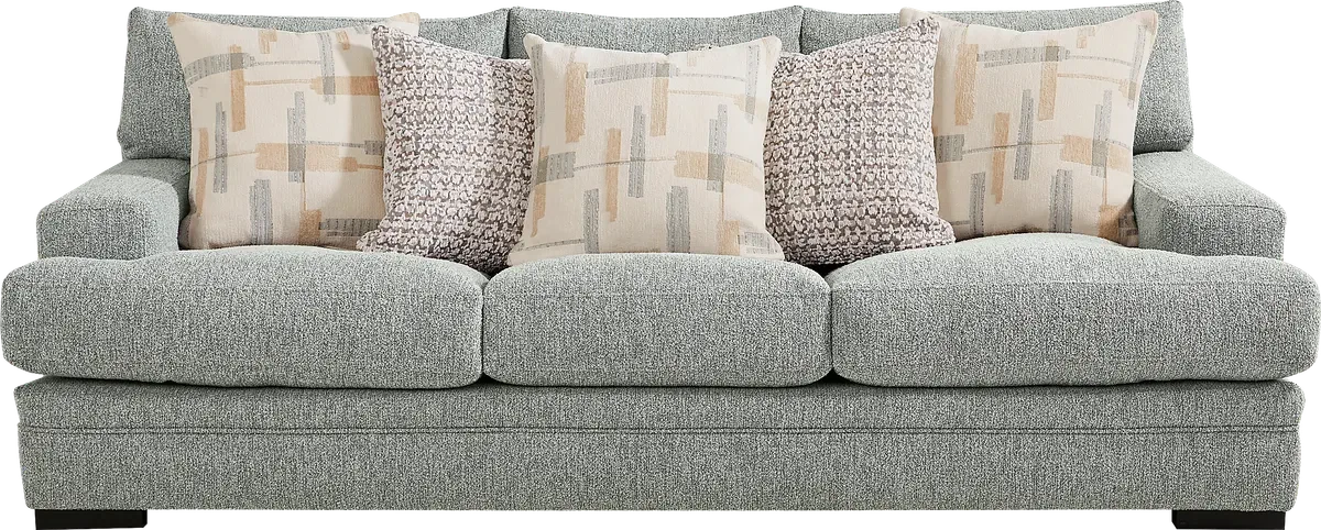 Cindy Crawford Channel Park 5 Pc Hydra Blue Boucle Living Room Set With Sofa, Loveseat, 3 Pc ...