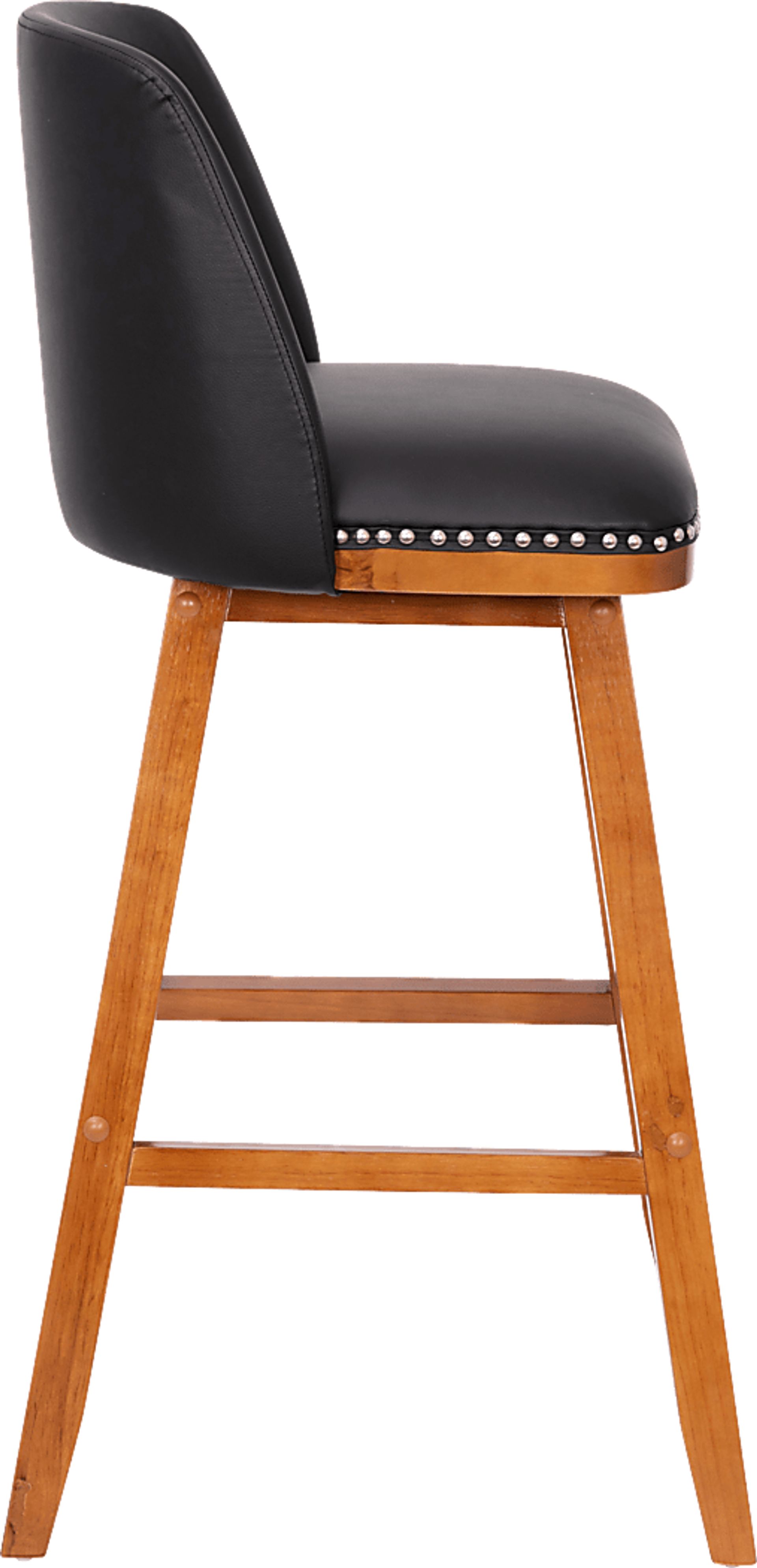 Chanticleer Brown Dark Wood Black Barstool, Set Of 2 | Rooms to Go