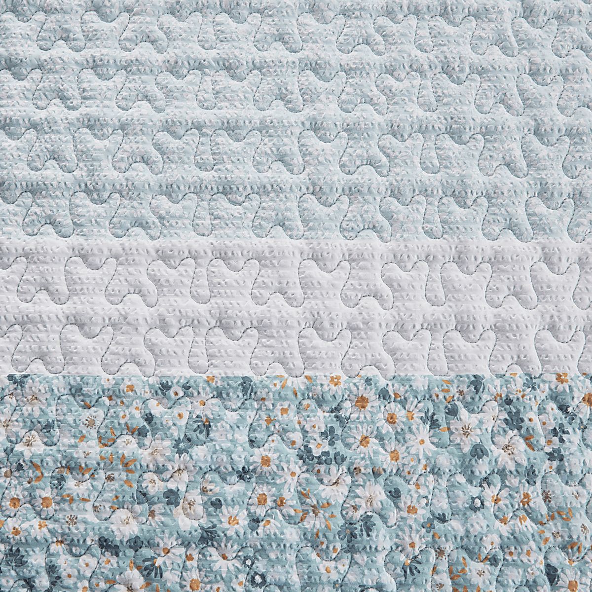 Chapote Blue Polyester Fabric 4 Pc King/California King Quilt Set ...