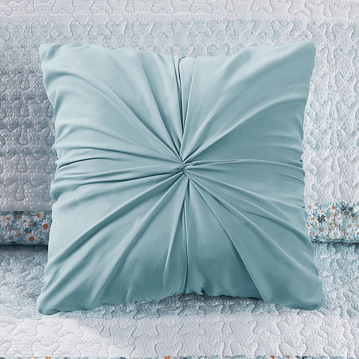 Chapote Blue Polyester Fabric 4 Pc King/California King Quilt Set ...