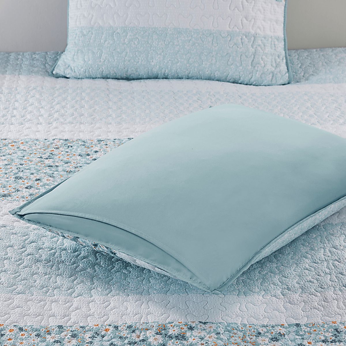 Chapote Blue Polyester Fabric 4 Pc King/California King Quilt Set ...