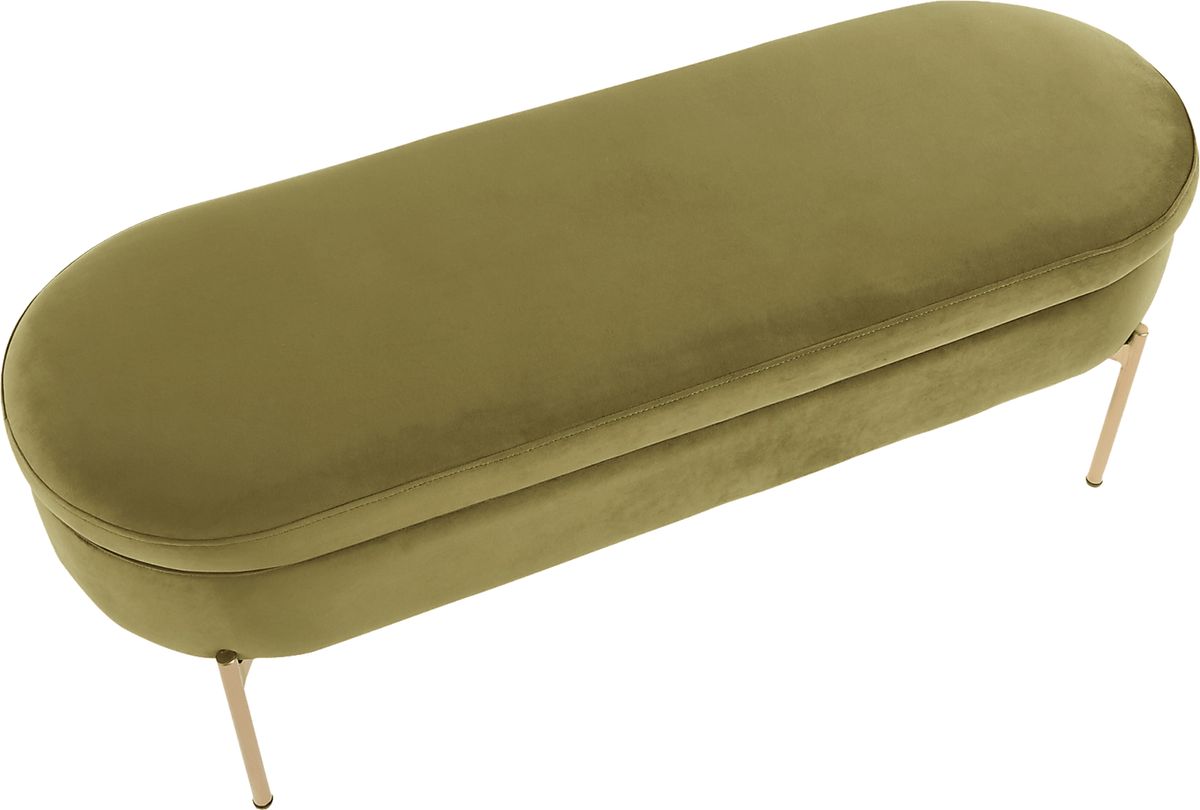Chardan Green Storage Bench | Rooms to Go