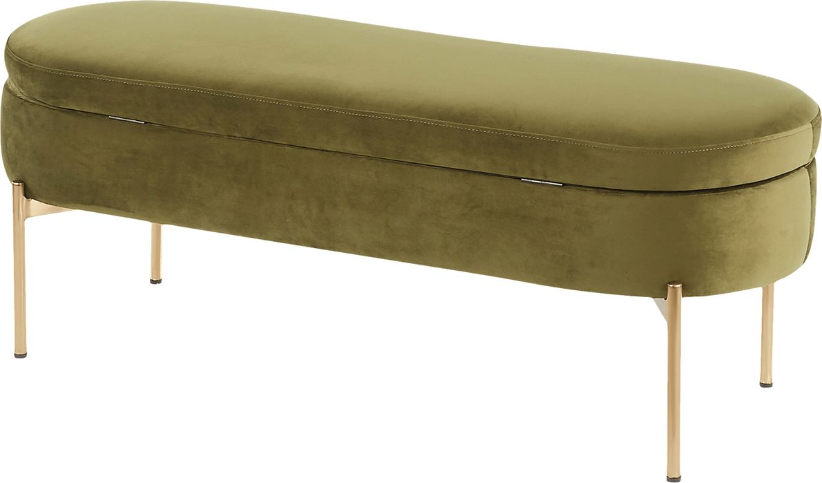 Chardan Green Storage Bench - Rooms To Go
