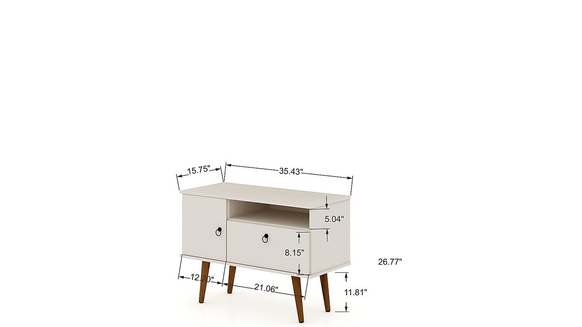 Charlack White 35.5" Console | Rooms to Go