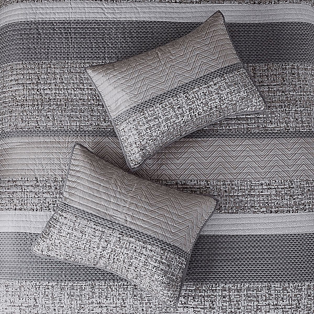 Charleagh Gray 6 Pc Full Quilt Set | Rooms to Go