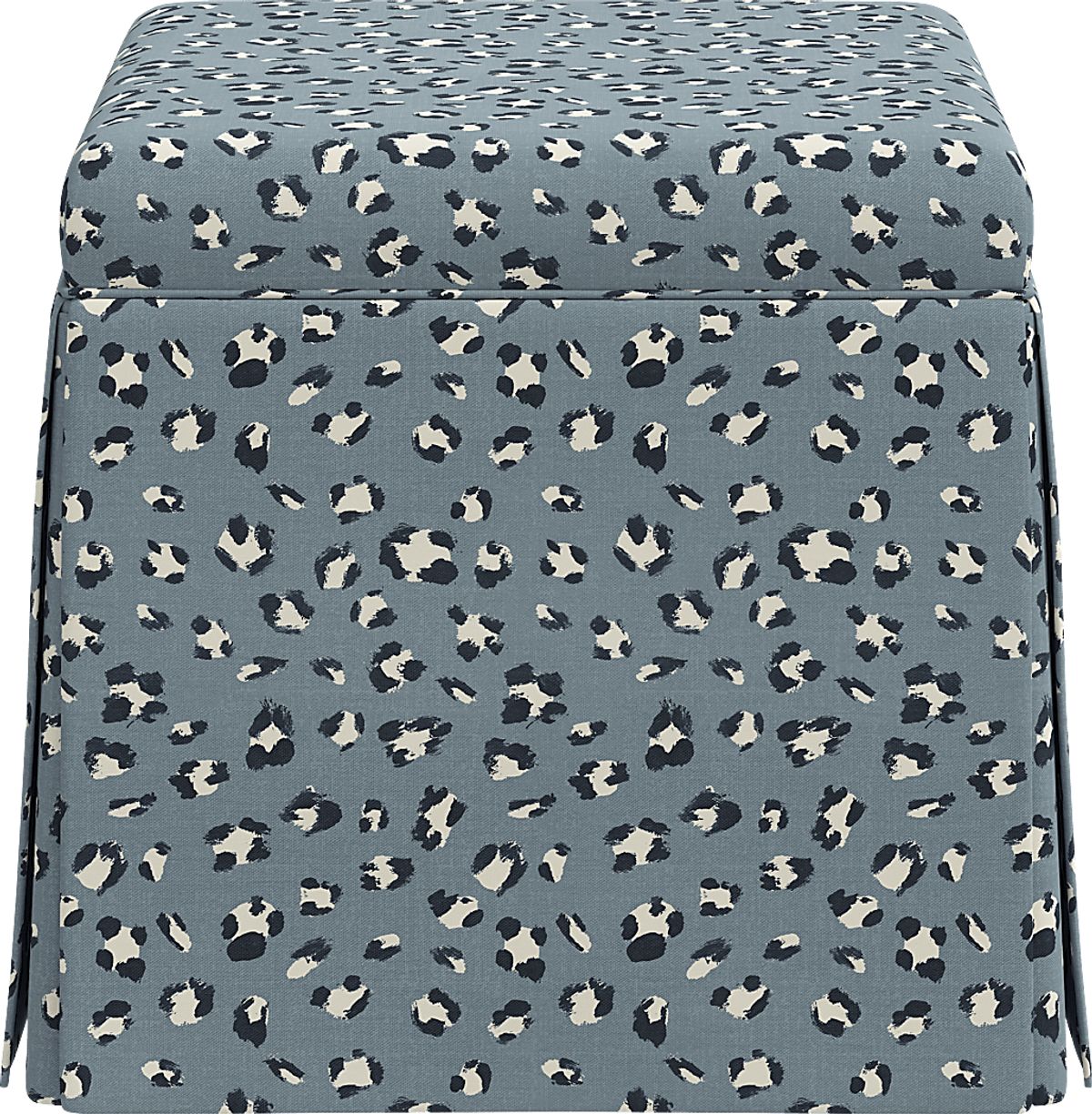 Charlick Blue Cotton Fabric Cocktail Ottomans | Rooms to Go