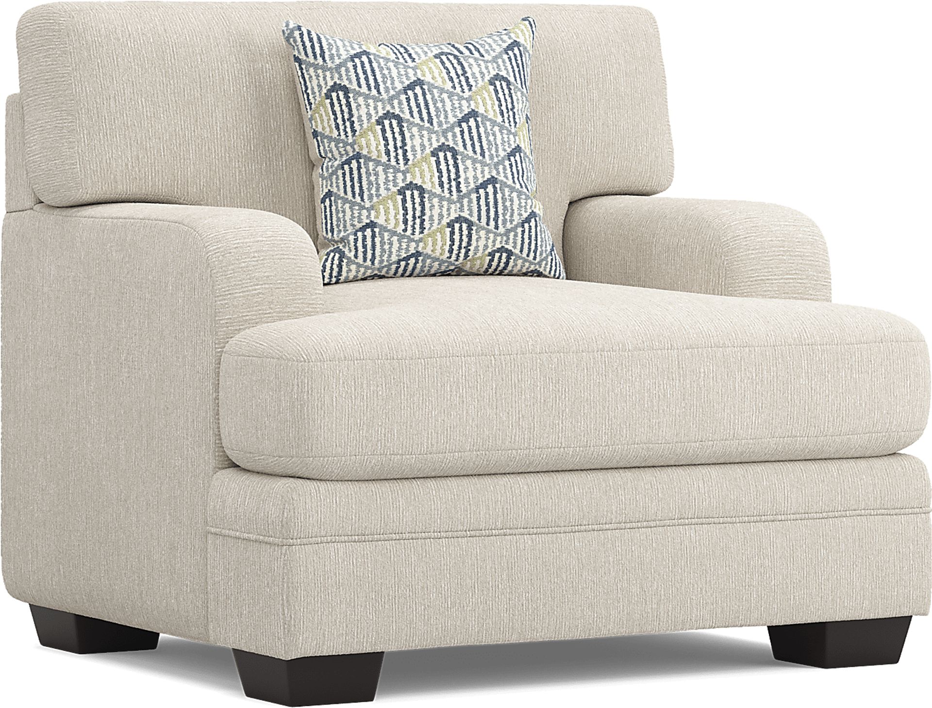 Charlton Street Off-White Beige,White Polyester Fabric Chair | Rooms to Go