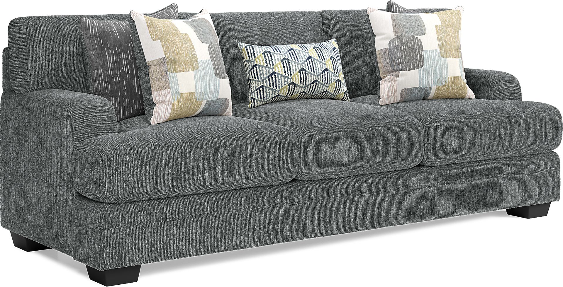 Charlton Street 2 Pc Slate Gray Polyester Fabric Living Room Set With ...