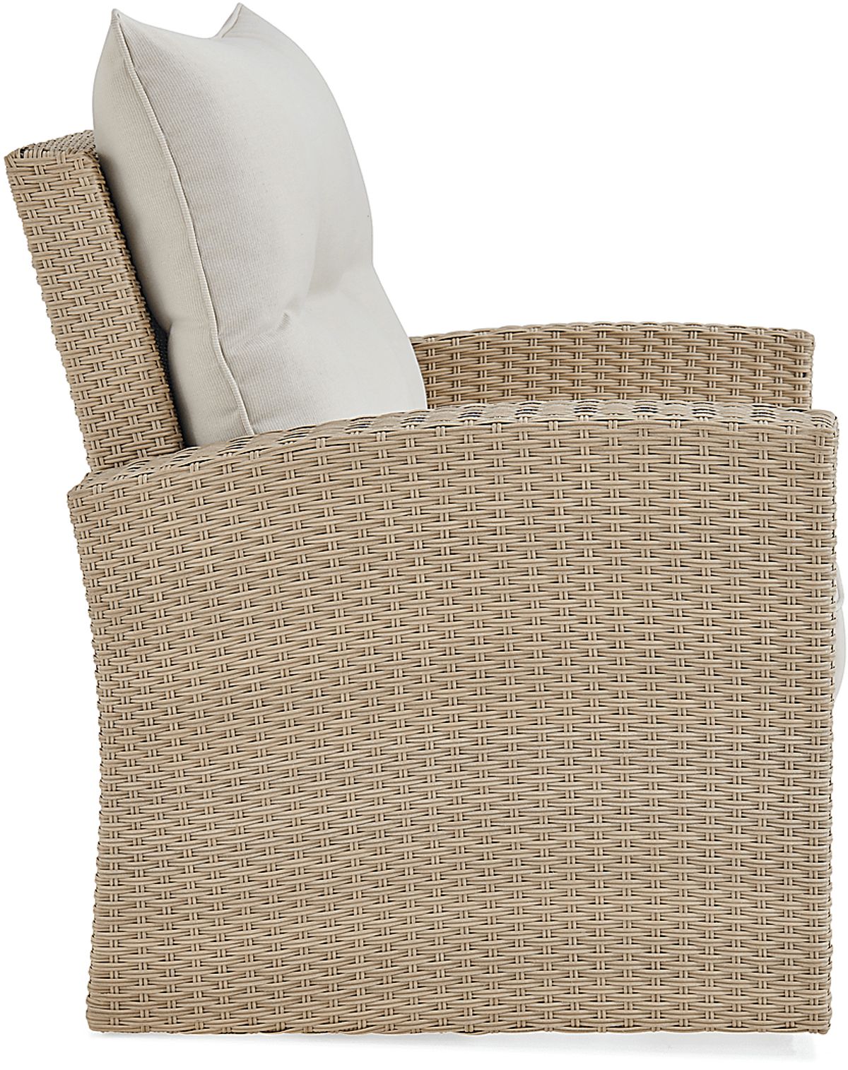 Chattooga Wicker Cream Beige Outdoor Accent Chair | Rooms to Go