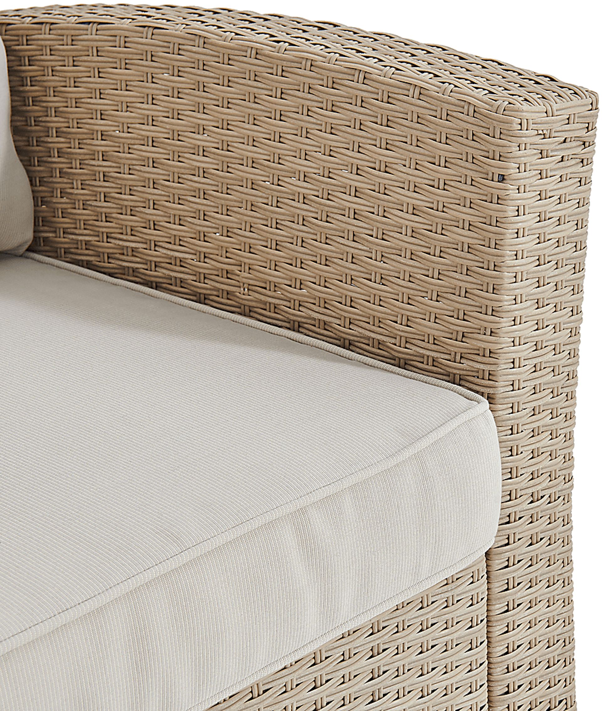 Chattooga Wicker Cream Beige Outdoor Accent Chair | Rooms to Go