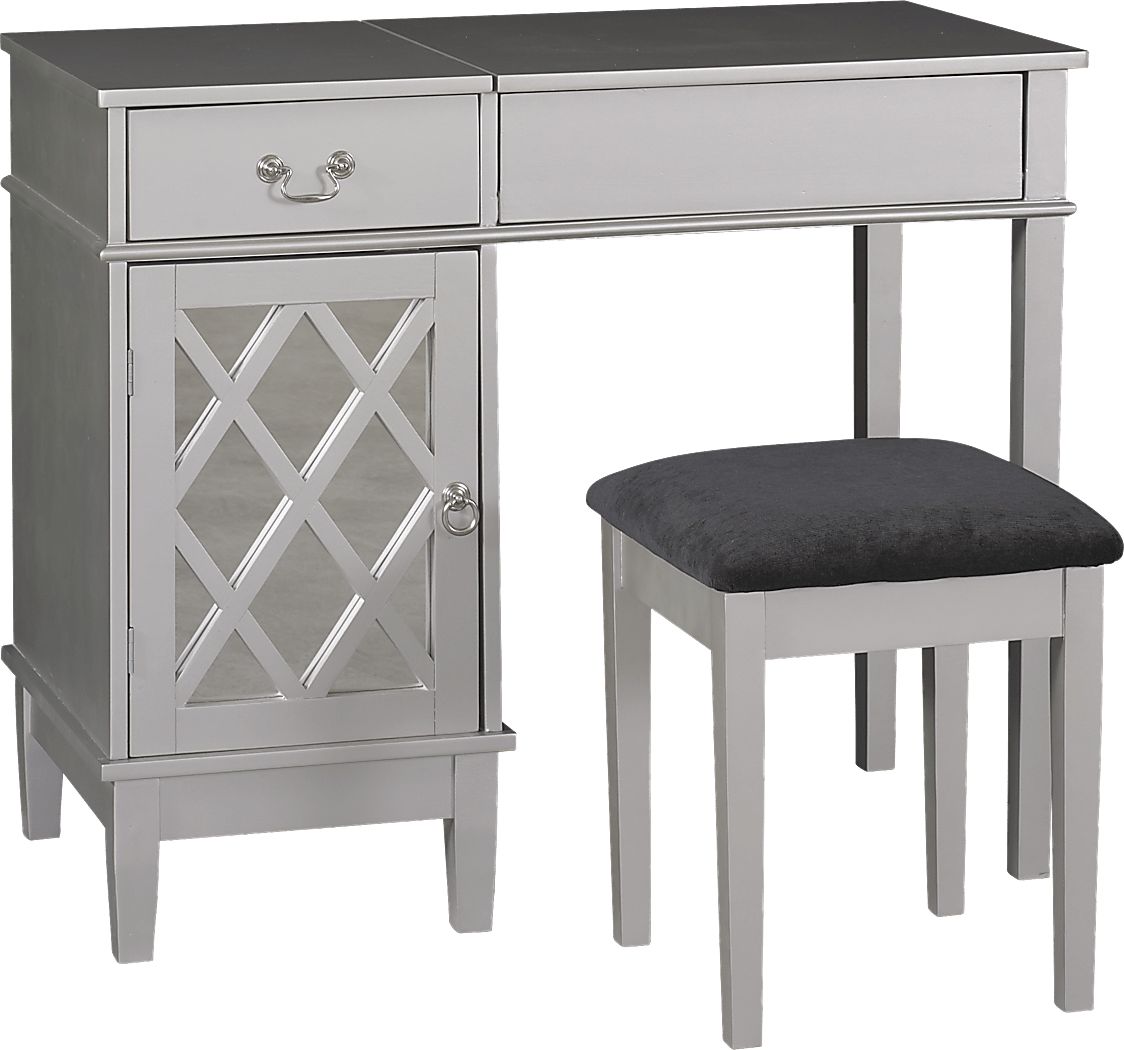 Chauncy Silver Vanity Set - Rooms To Go